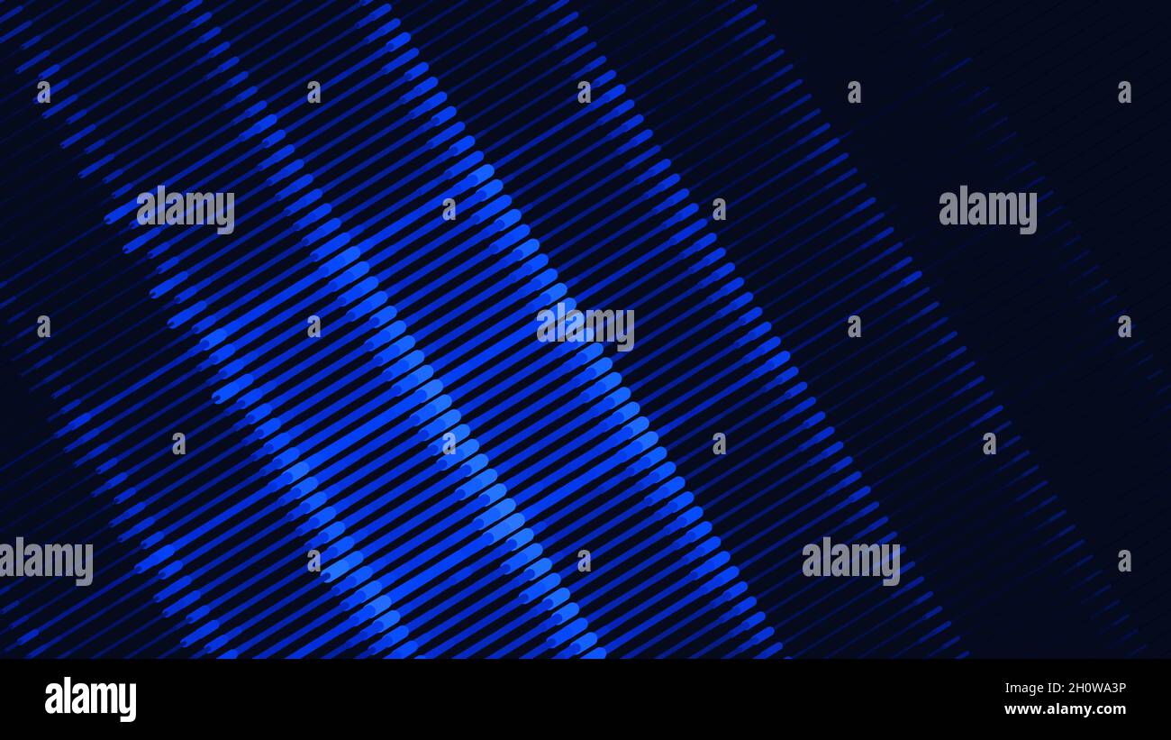 Abstract tech background with blue diagonal lines on a black. Technical ...