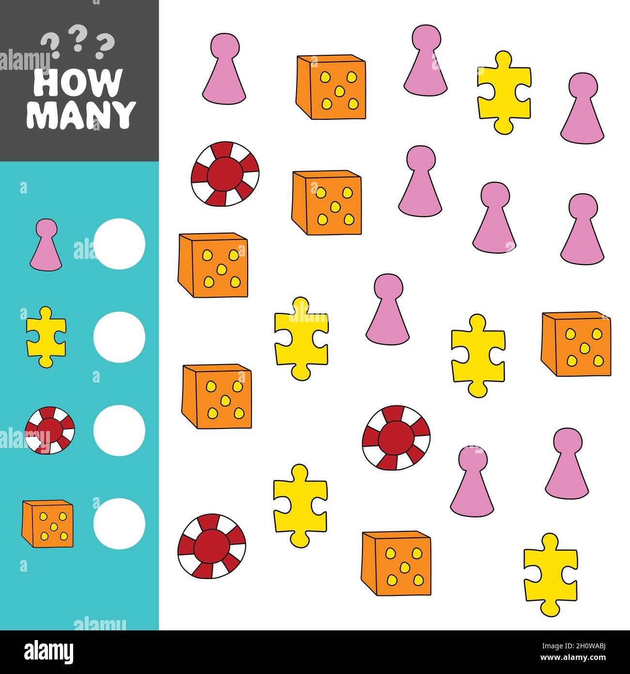 Mathematical puzzle game. Learning mathematics, tasks for addition for ...