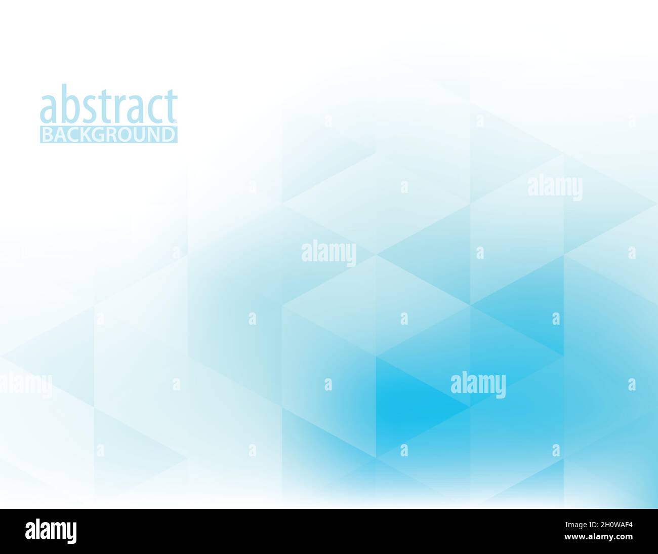 Abstract soft horizontal background with bright blue triangles on a ...