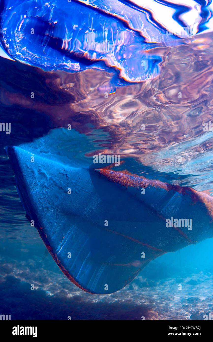 Underside of greek boat hi-res stock photography and images - Alamy
