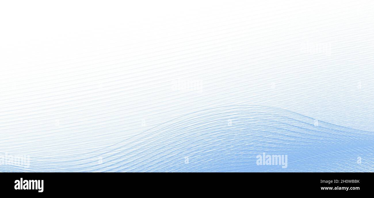 Suble abstract background with thin light blue undulaed lines on a ...