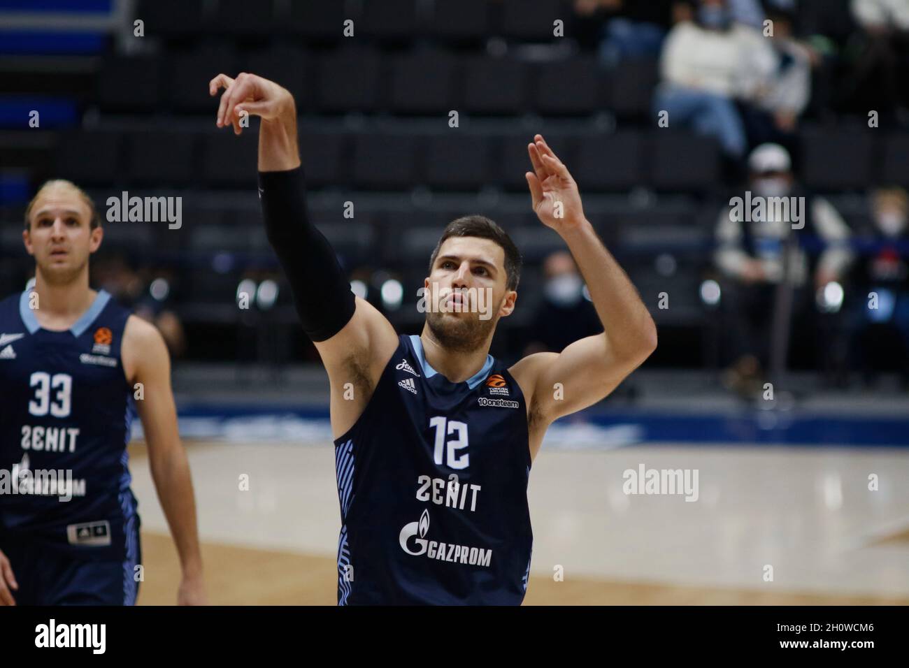 Saint Petersburg, Russia - 14 october 2021: Basketball. Euroleague 2021 ...