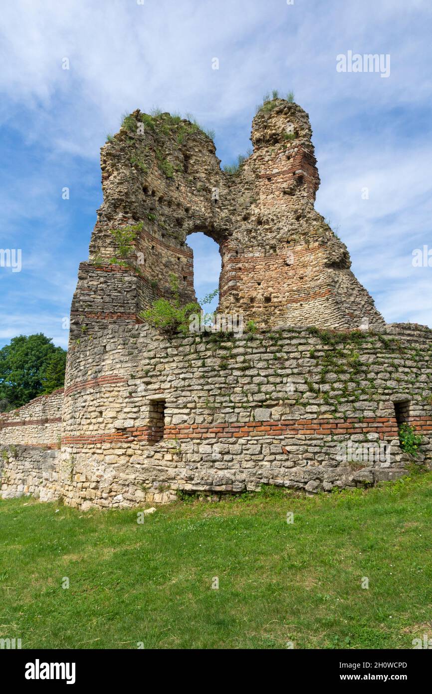 Ruins of ancient Roman Fortress Castra Martis in town of Kula, Vidin ...