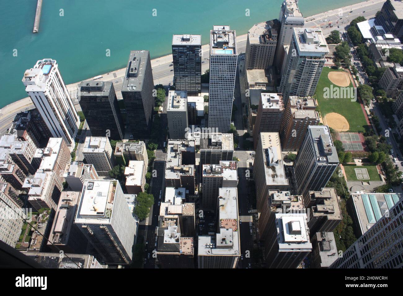 Bird's-eye view of tall buildings in Chicago, USA Stock Photo - Alamy