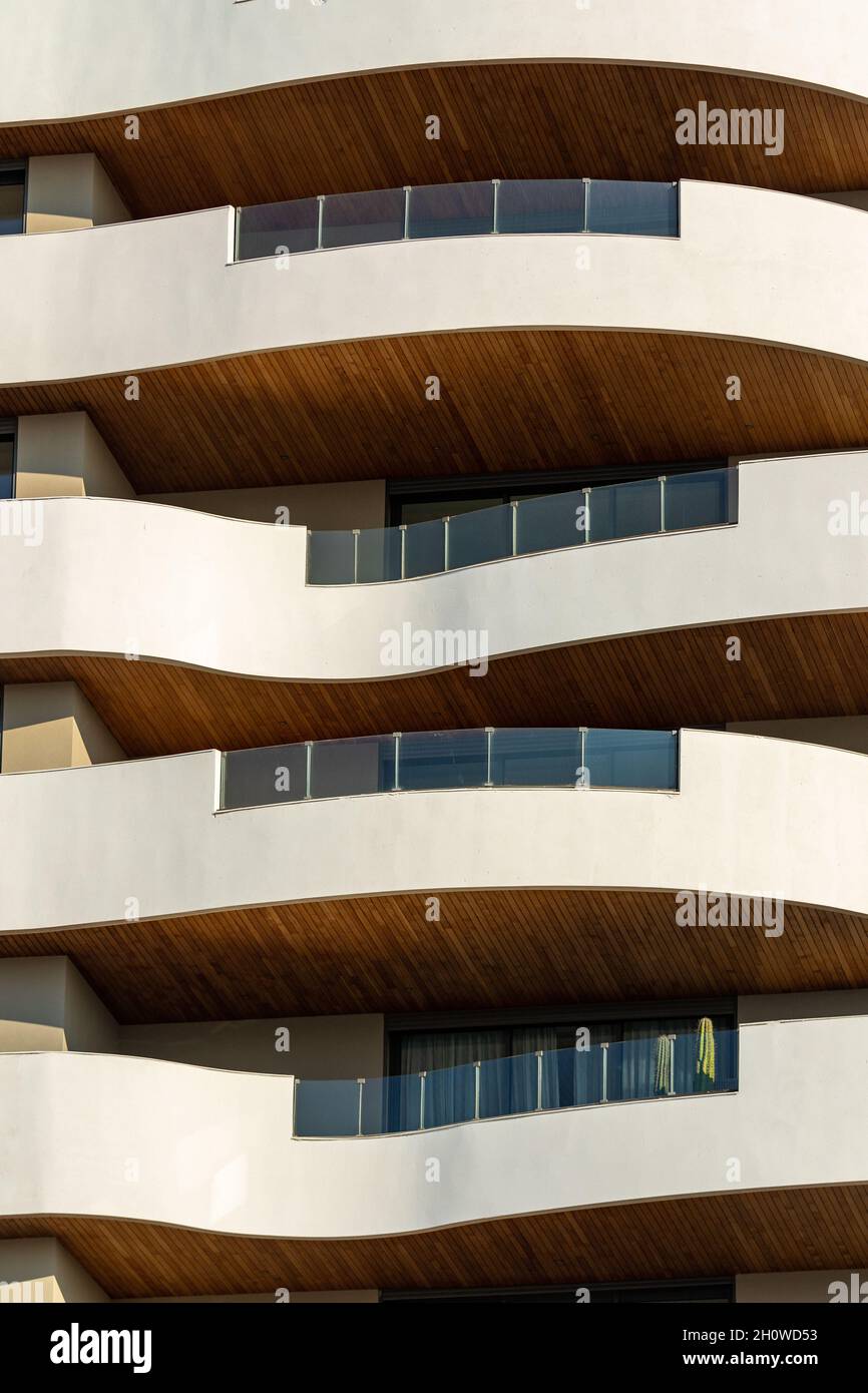 Aug 09, 2021: A vertical shot of a modern building with abstract ...