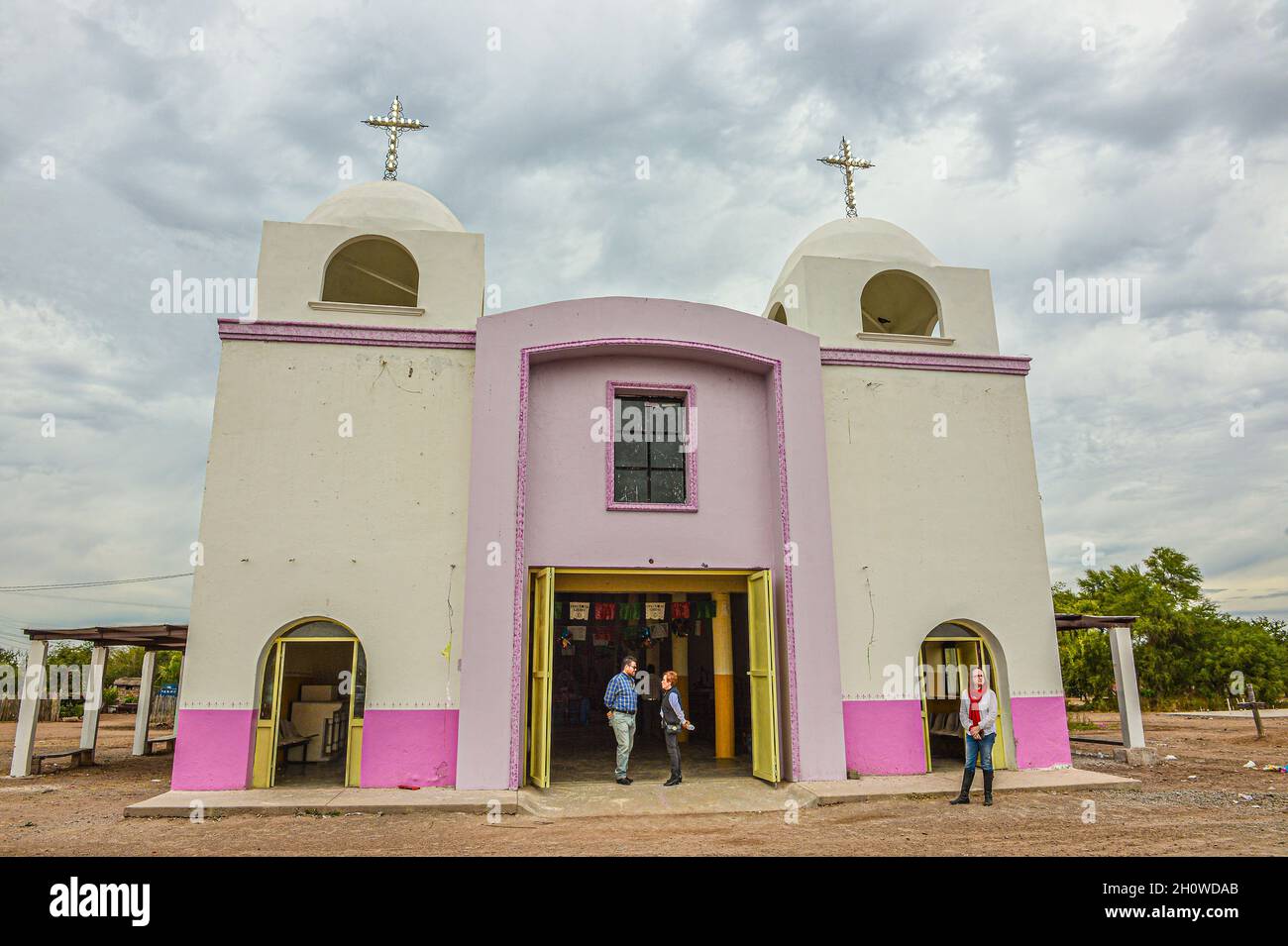 Yaqui indigenous community in Vicam, Sonora, Mexico. Yaqui tribe people ...