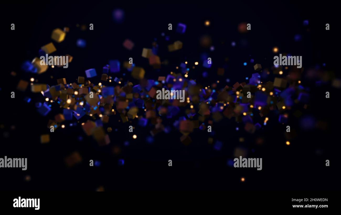 Abstract particle background, a lot of small details and elements ...