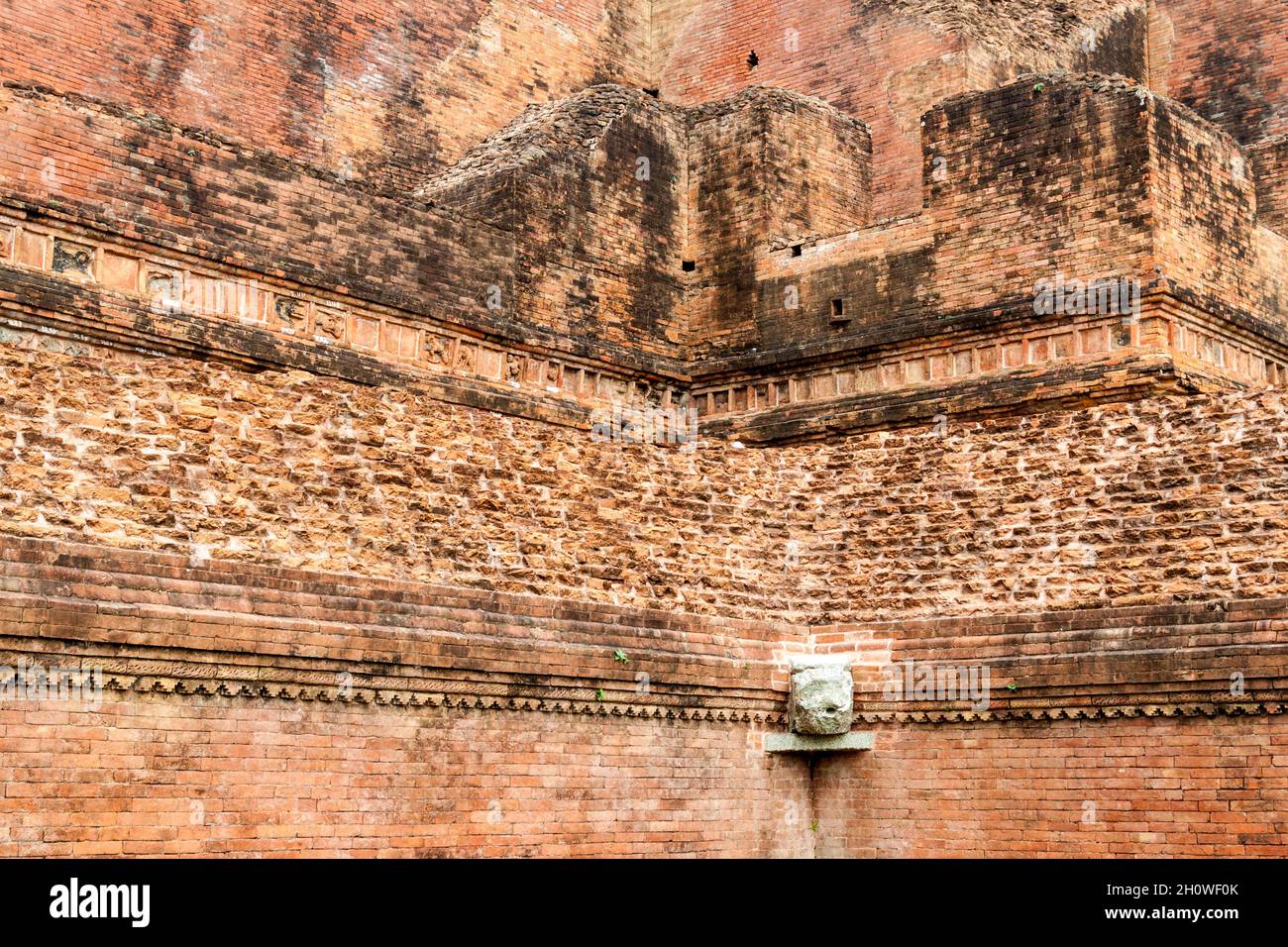 Detail of Somapuri Vihara Somapura Mahavihara , ruins of Buddhist ...