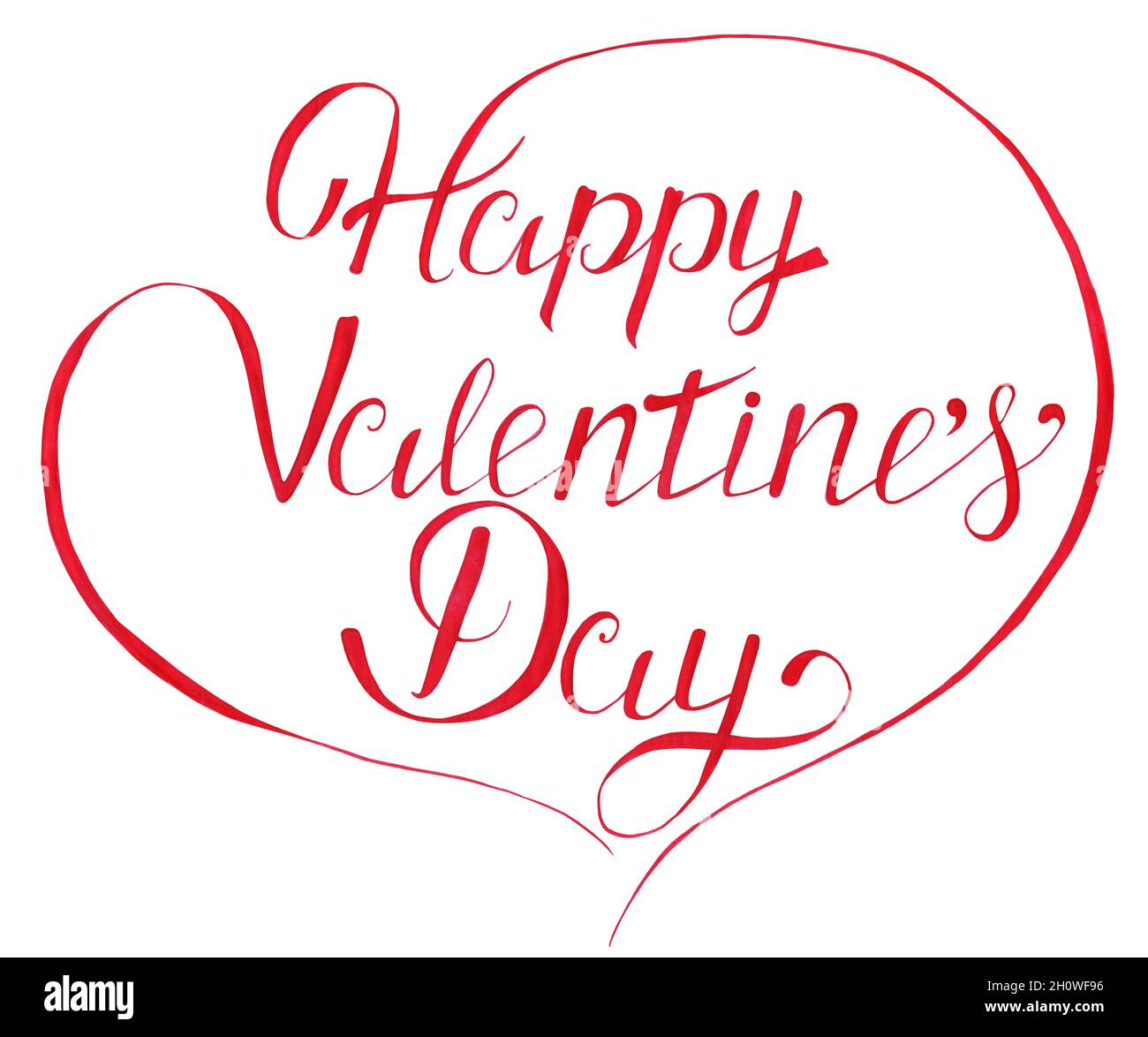 Text VALENTINE DAY ruby color. Valentineka isolated on white background ...