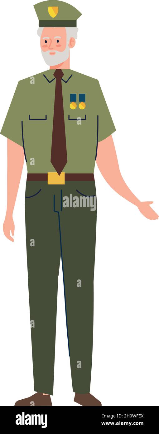 military veteran character Stock Vector Image & Art - Alamy