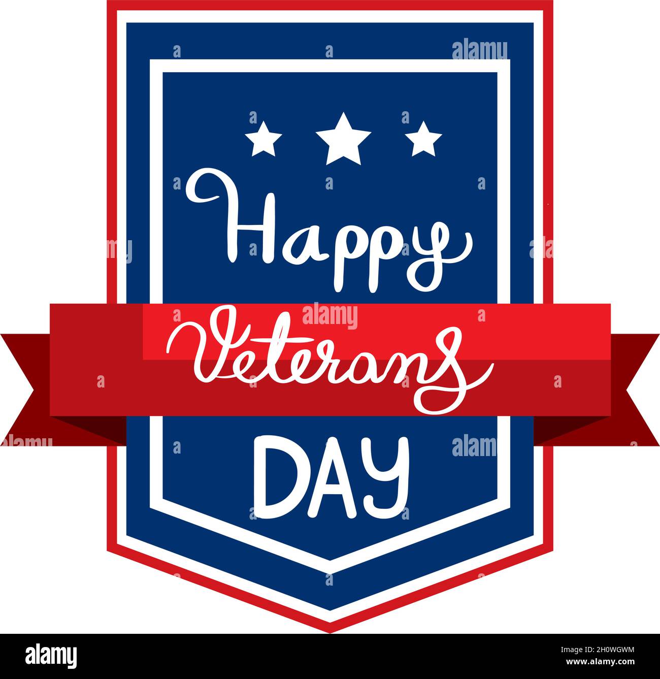 happy veterans day emblem Stock Vector Image & Art - Alamy