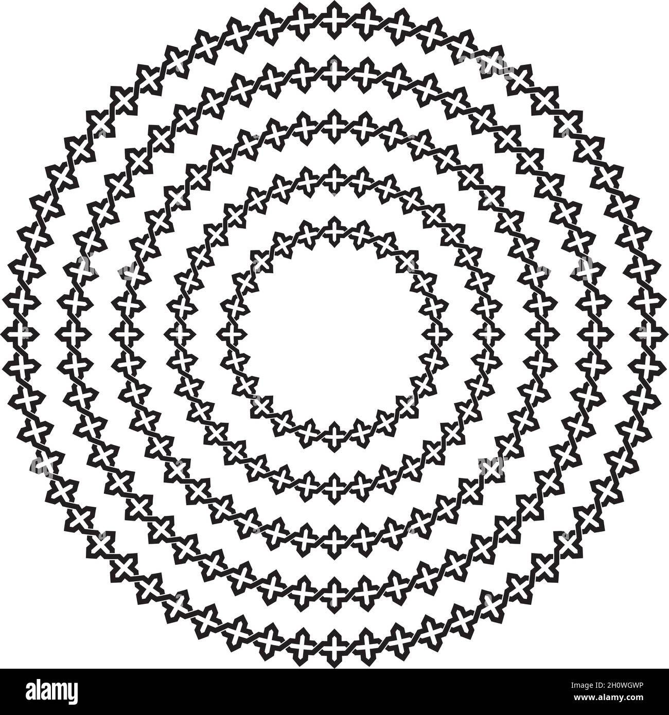 Celtic knotwork round circular border frame in a range of sizes Stock ...