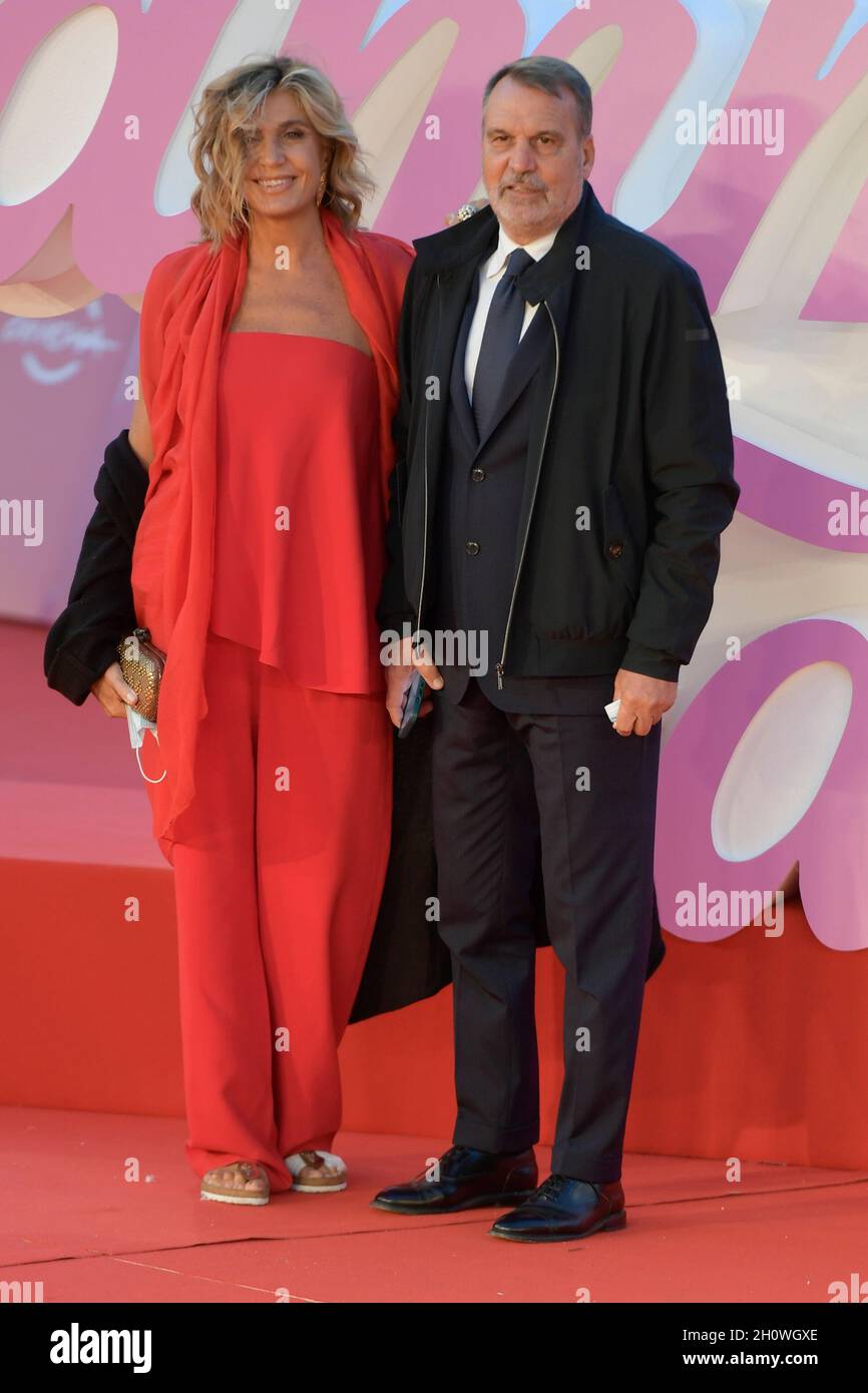 Myrta Merlino and Marco Tardelli attend the red carpet of the film, The ...