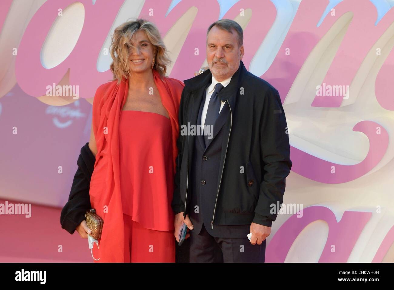 Myrta Merlino and Marco Tardelli attend the red carpet of the film, The ...