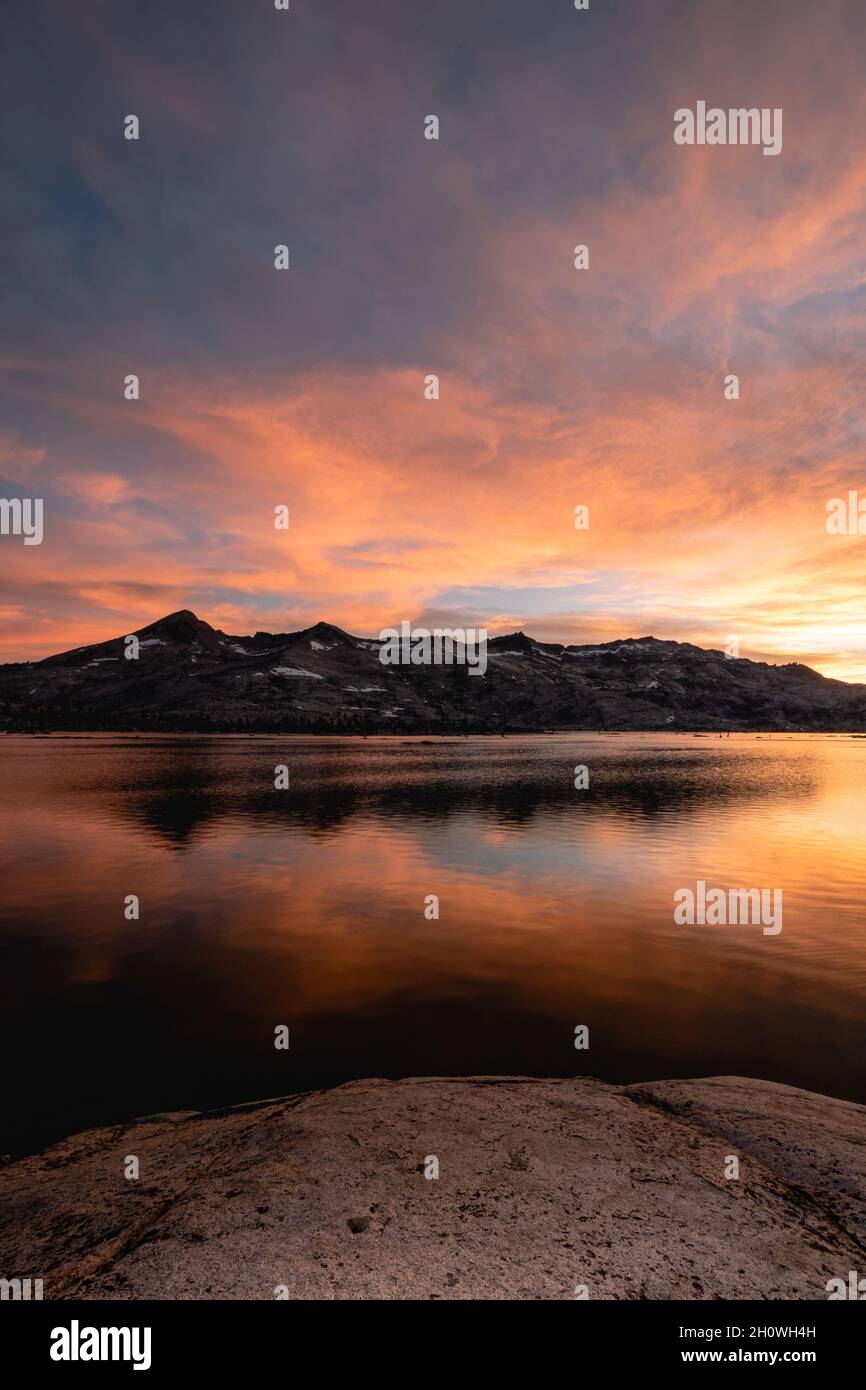beautiful sunset over lake aloha Stock Photo - Alamy