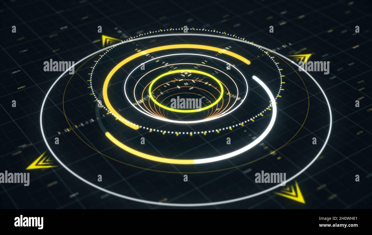 Future and innovation concept. Abstract animation of circular graph ...