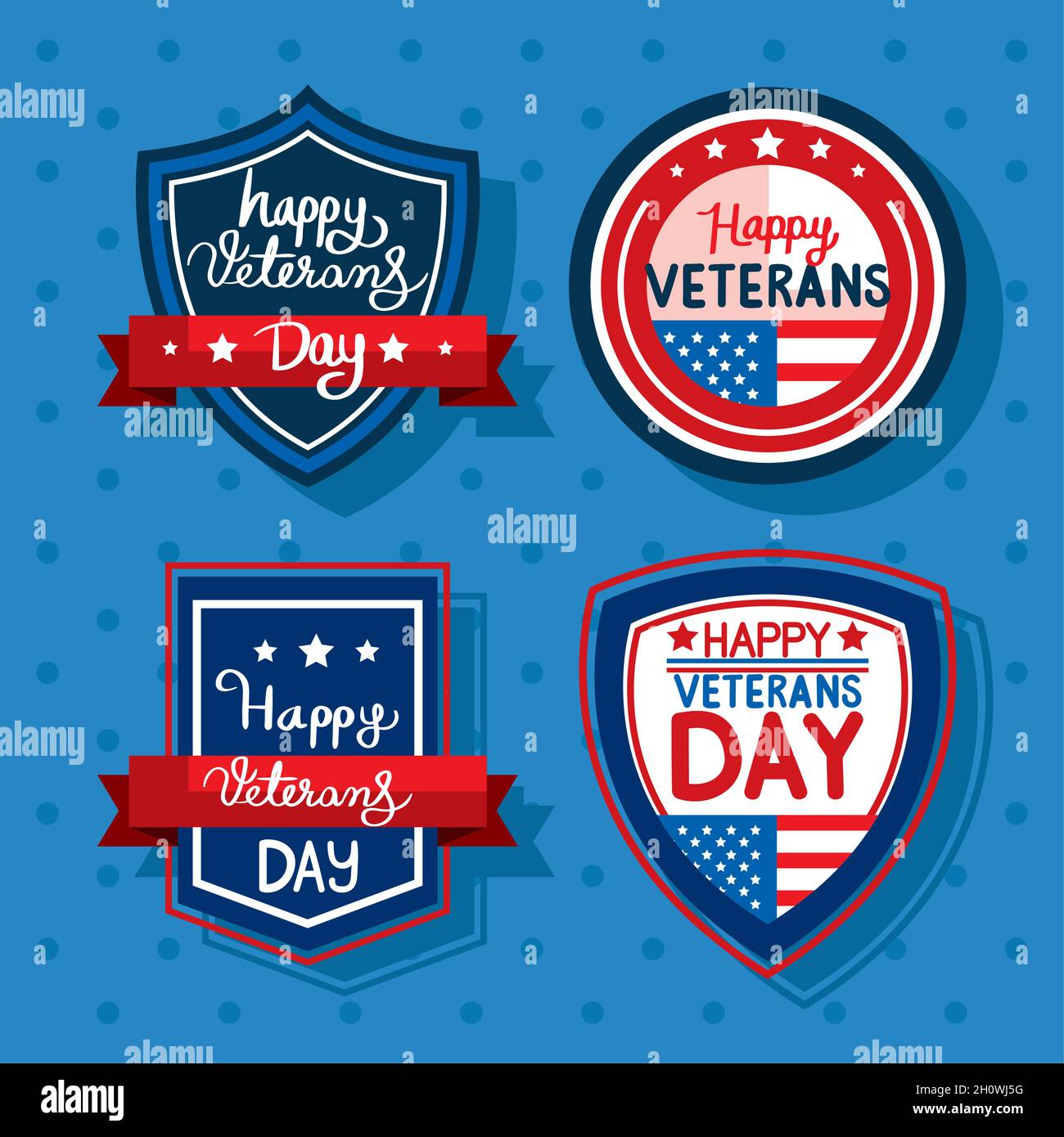 four veterans day emblems Stock Vector Image & Art - Alamy