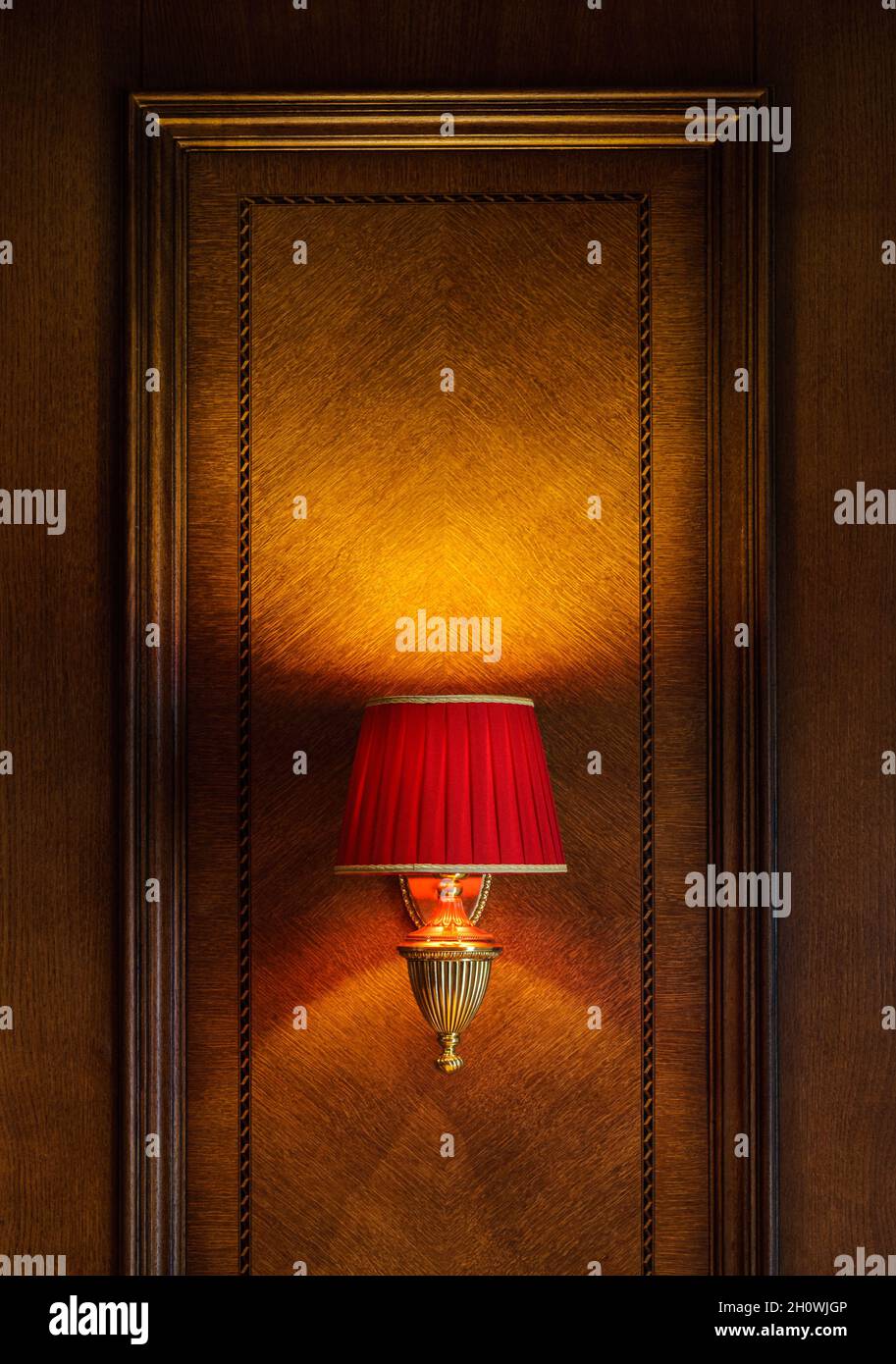 classic lamp on wooden paneling Stock Photo - Alamy