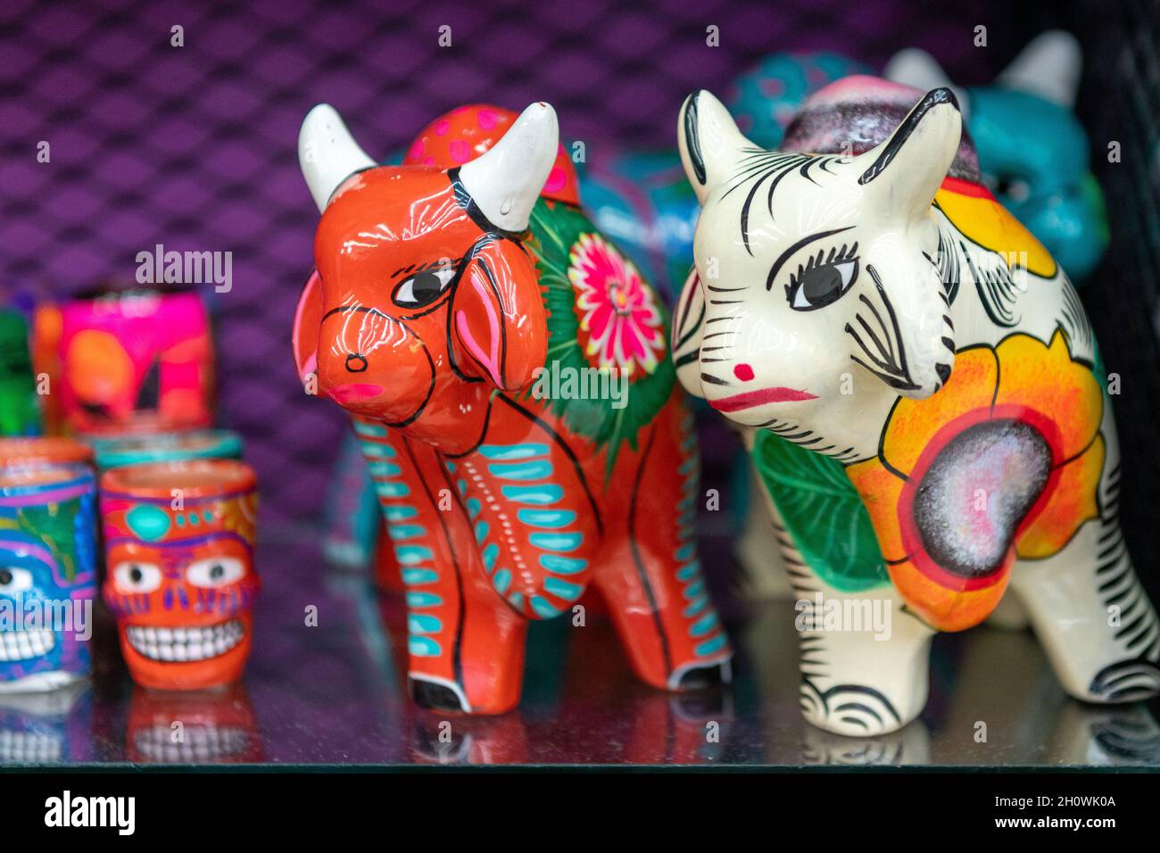 Animal themed souvenir objects in gift shop, Cancun, Mexico, 2021 Stock ...