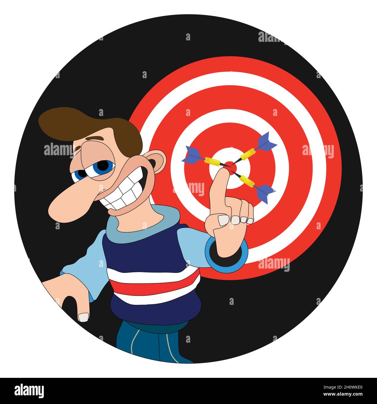 Cartoon illustration man big nose hi-res stock photography and images ...