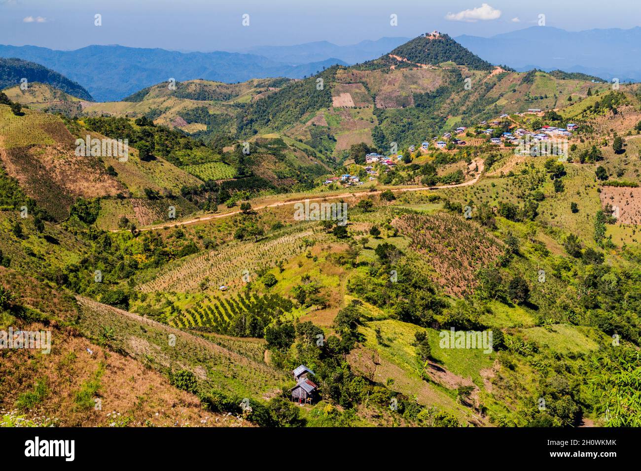 Mountains near Kalaw town, Myanmar Stock Photo - Alamy