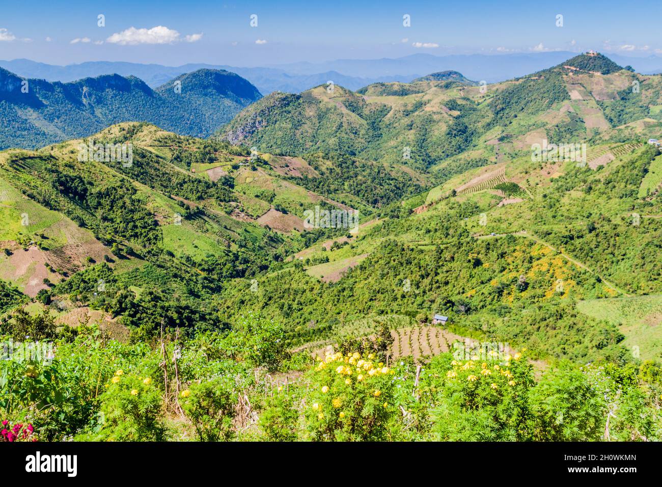 Landscape near Kalaw town, Myanmar Stock Photo - Alamy