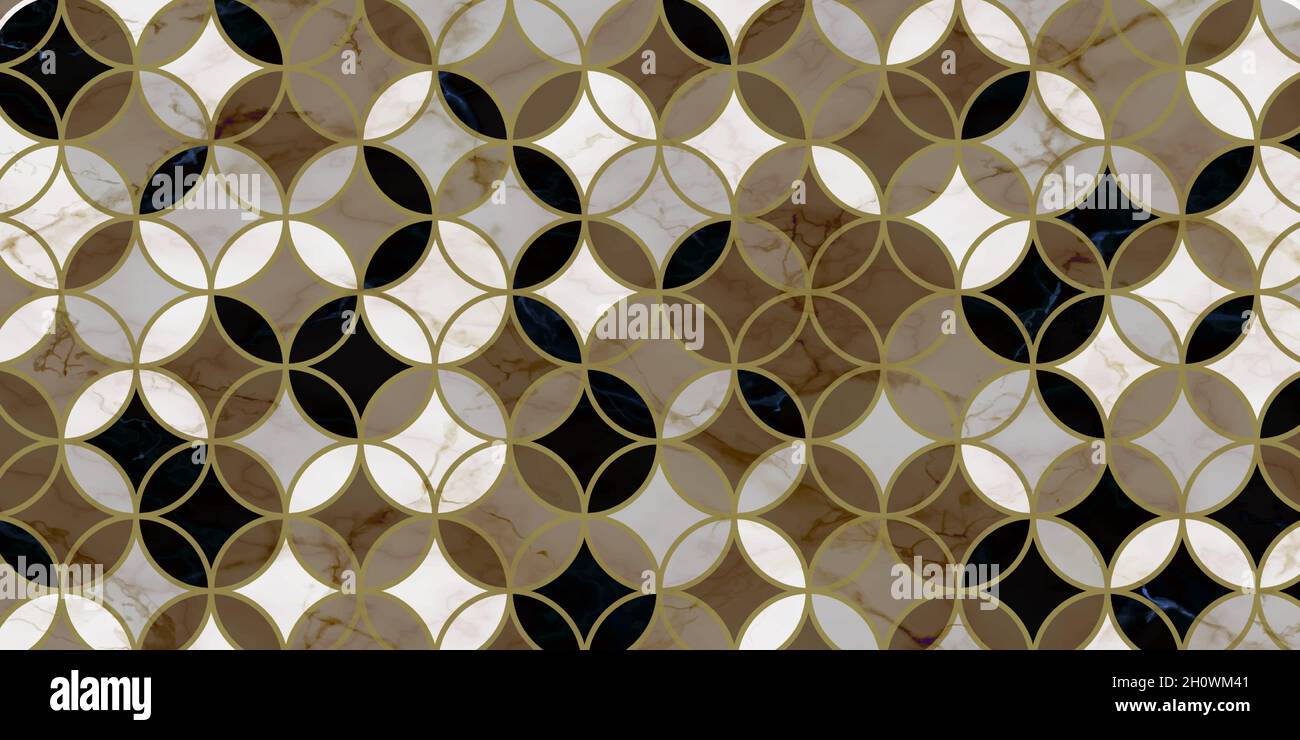 Geometric pattern circle overlapping traditional. Luxury background ...