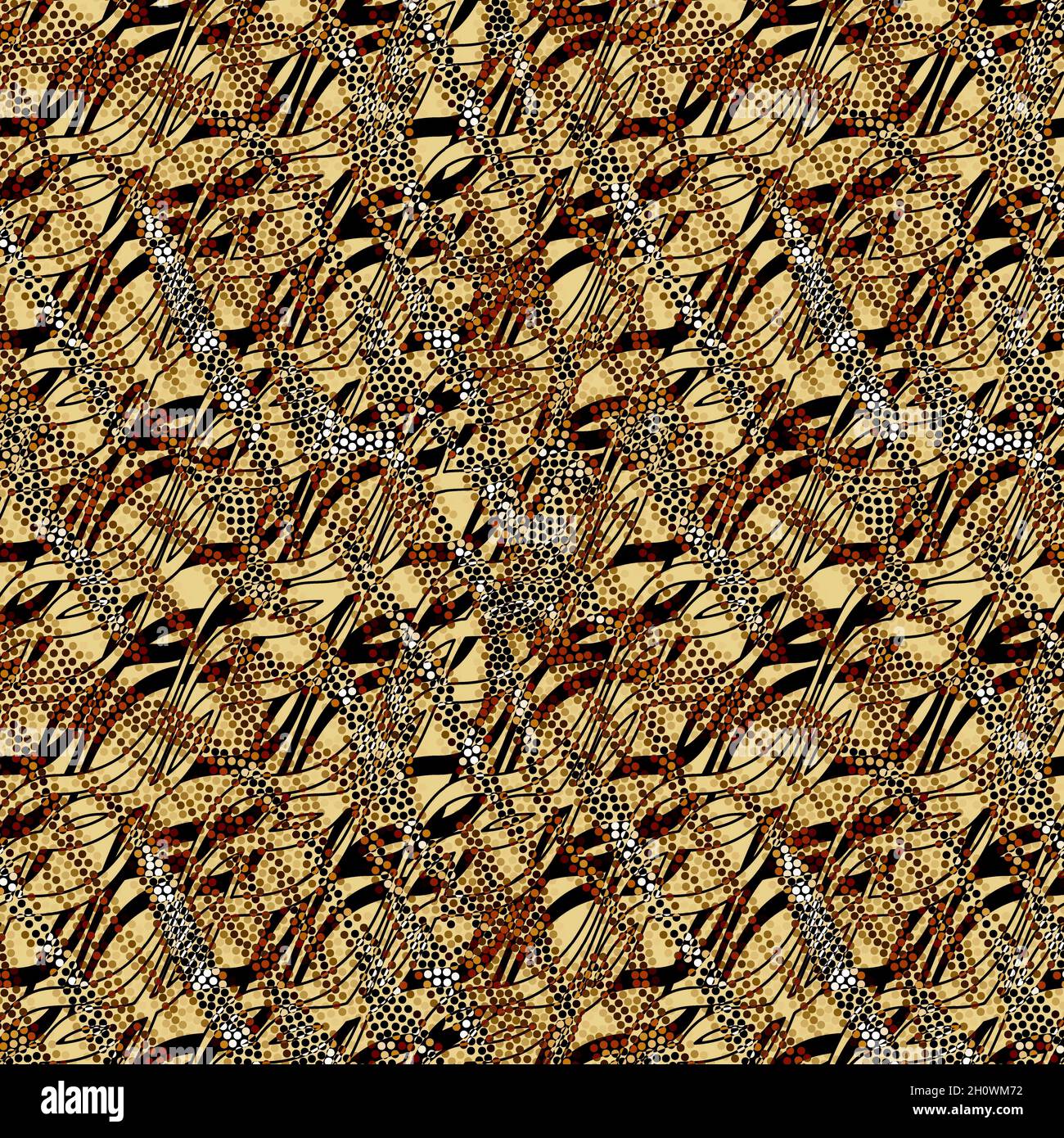 Fashionable print, abstract leopard skin with geometric shapes Stock ...