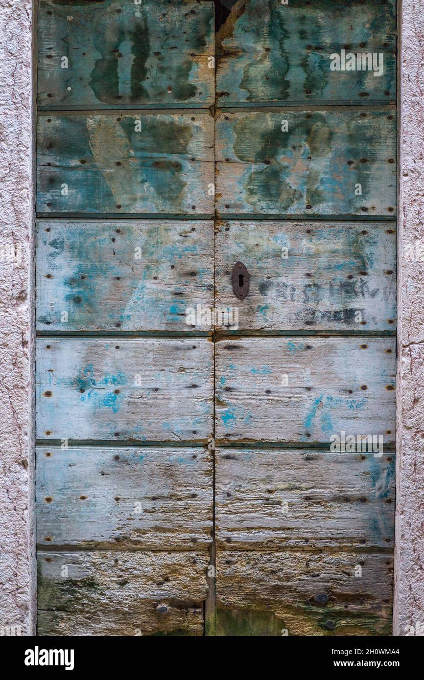 Vertical shot of a wooden door for wallpaper and background Stock Photo ...