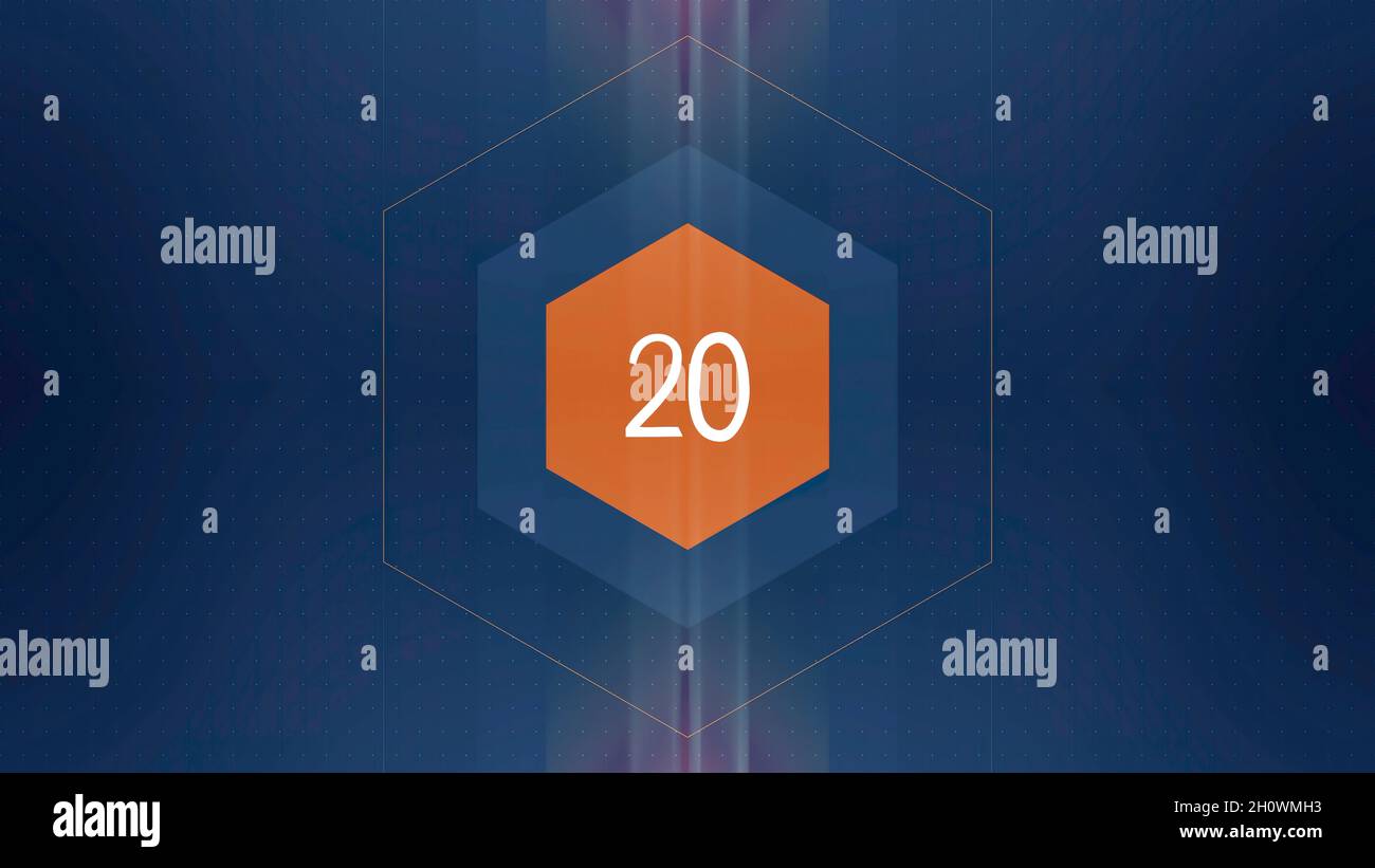 The number 20 appears and has glow and light streaks. Numbers Animation ...