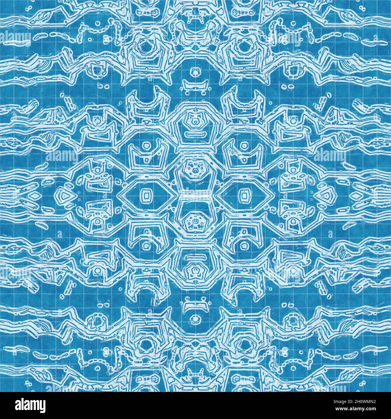 Seamless bright blue blueprint pattern for textile and print Stock ...