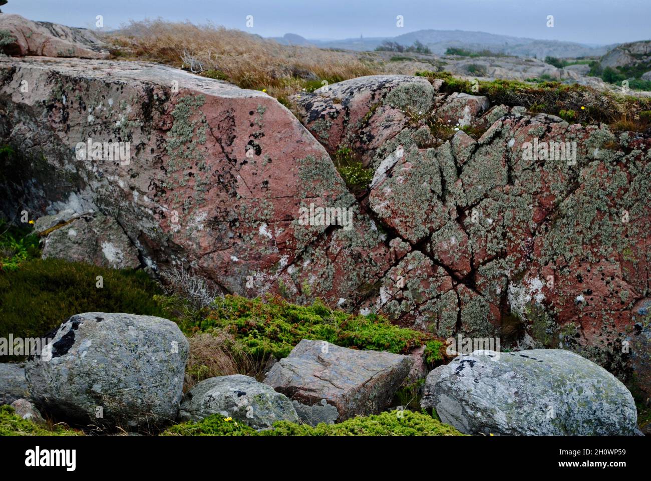 Rock formations on an island in Fjällbacka archipelago on the western coastline on Sweden Stock ...