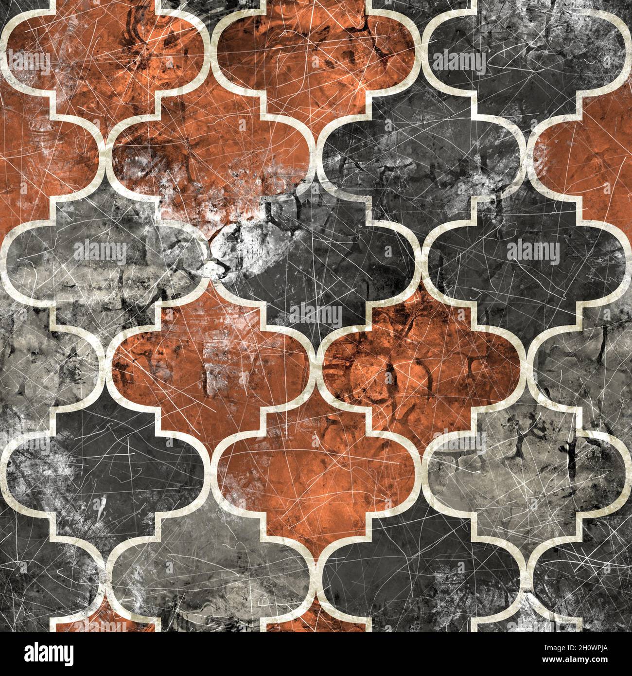 Seamless Moroccan Tile Mosaic Grungy Pattern for Surface Print Stock ...
