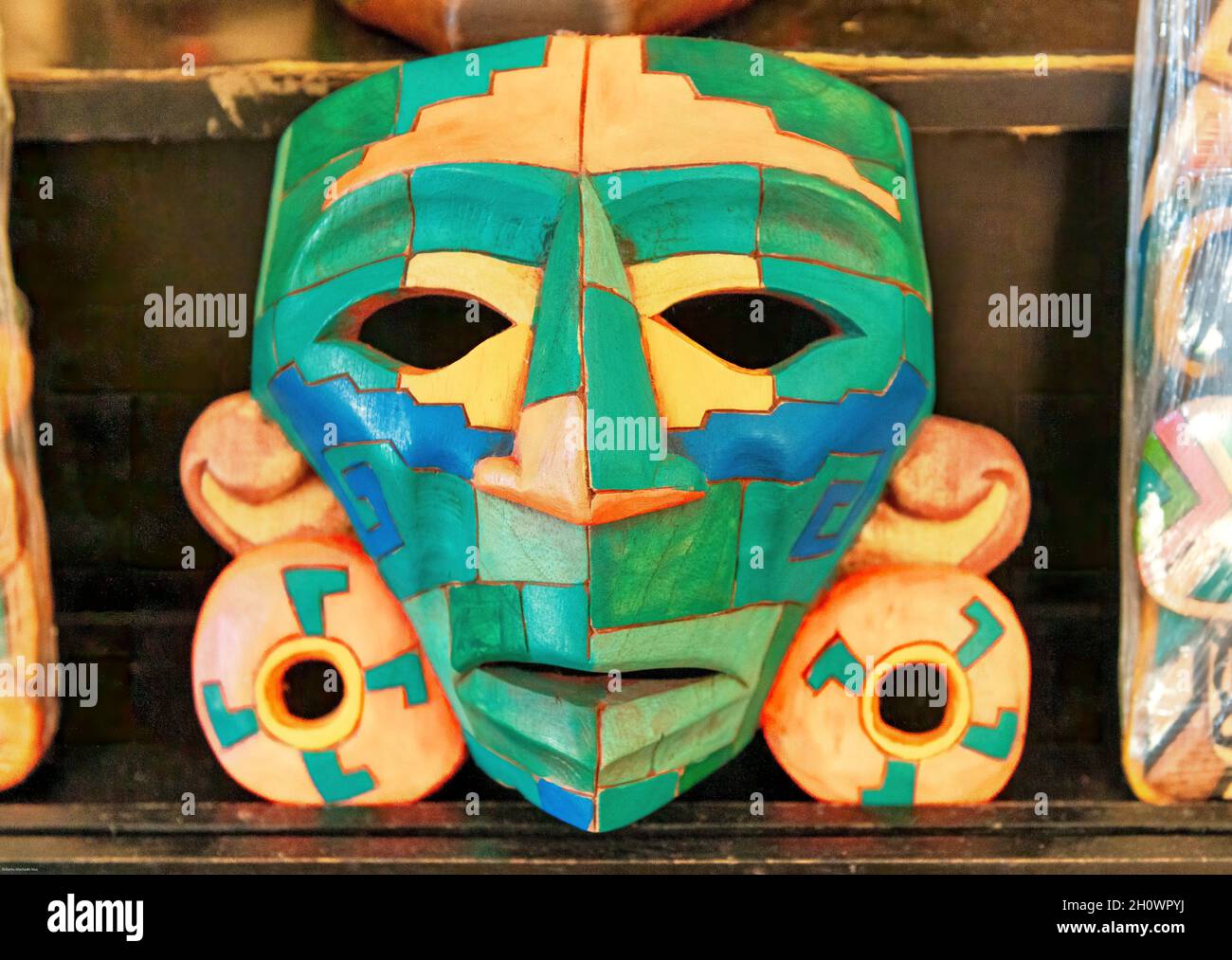 Mexico wooden mask hi-res stock photography and images - Alamy