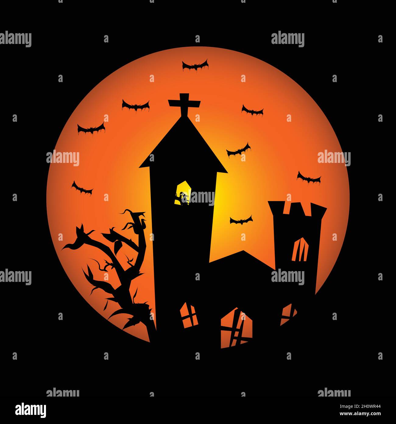 Happy Halloween vector design. Design in bat, spiders, and pumpkins ...