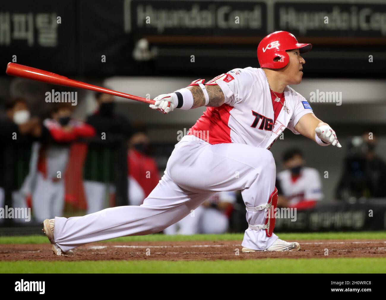 Korea. 15th Oct, 2021. Kia Tigers' Choi Hyung-woo Choi Hyung-woo of the ...