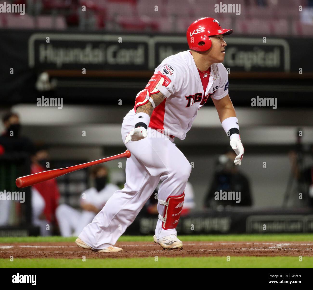 Korea. 15th Oct, 2021. Kia Tigers' Choi Hyung-woo Choi Hyung-woo of the ...