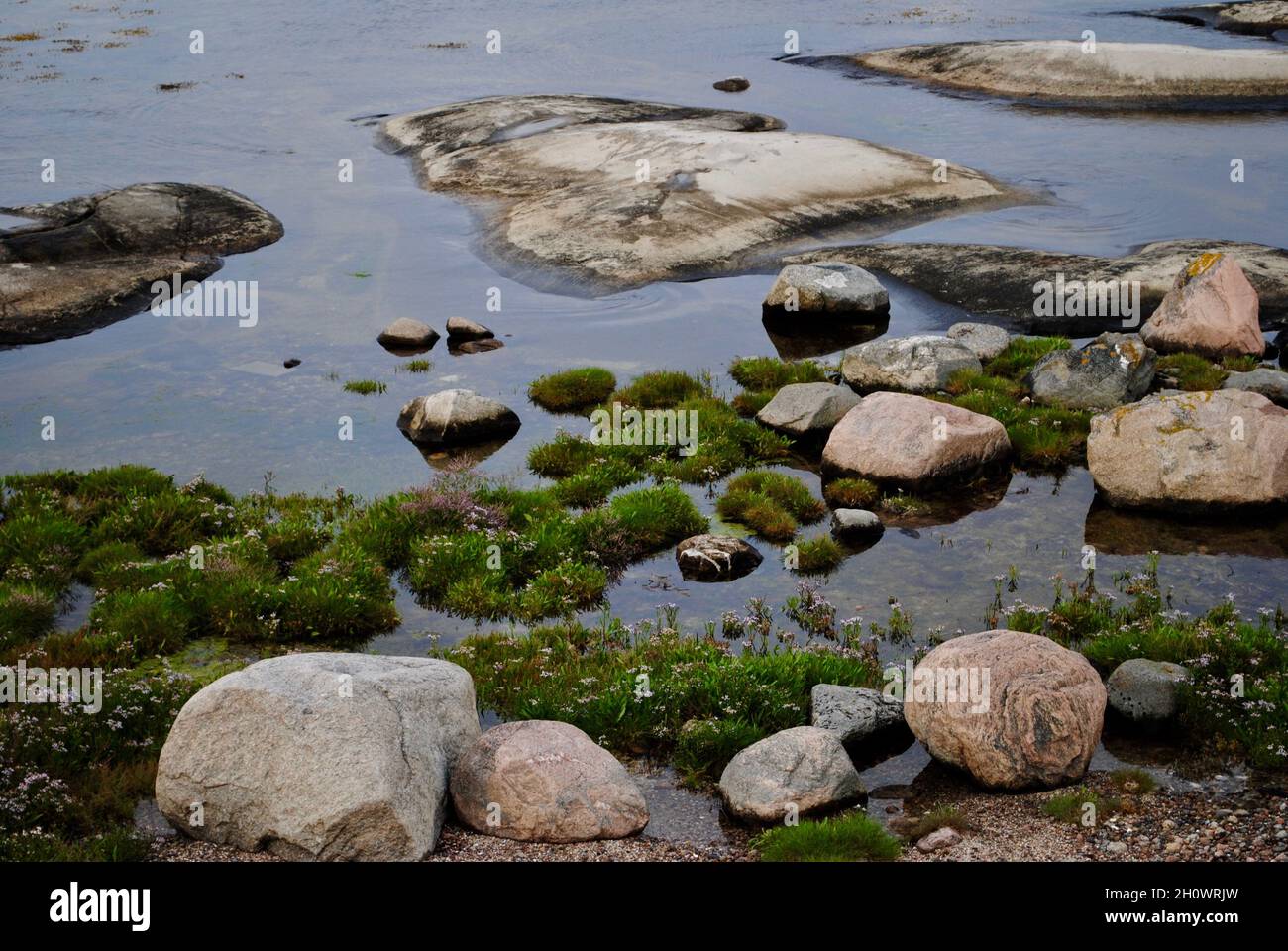 Rock and stone formations in Fjällbacka archipelago on the Swedish ...
