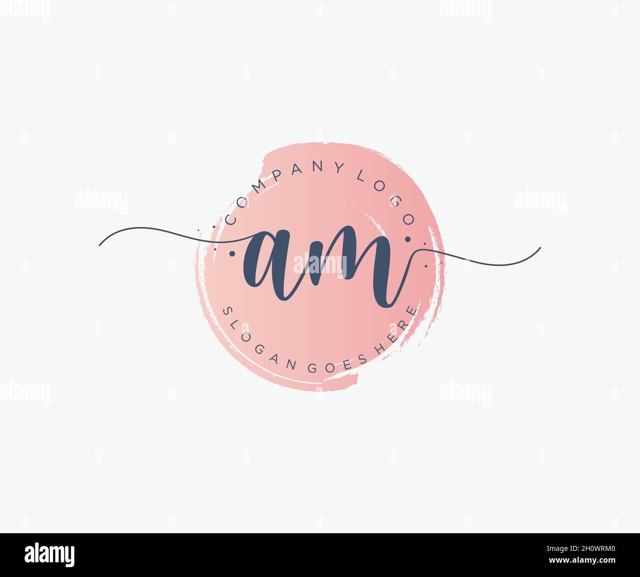 AM feminine logo. Usable for Nature, Salon, Spa, Cosmetic and Beauty ...