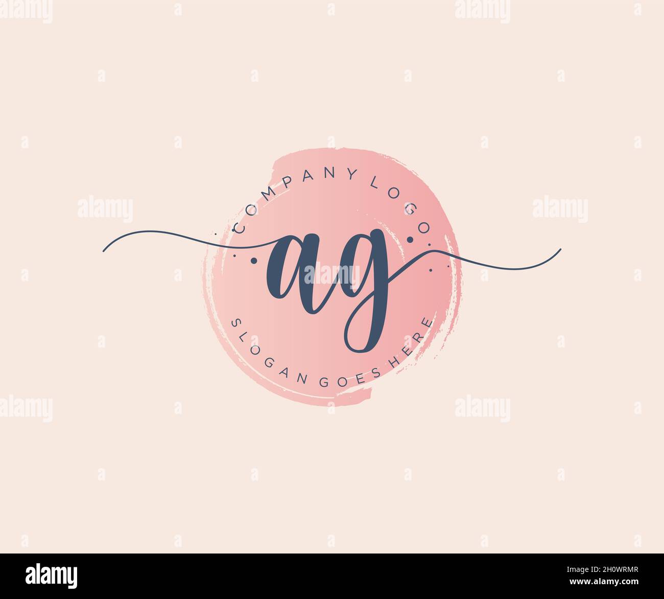AG feminine logo. Usable for Nature, Salon, Spa, Cosmetic and Beauty ...