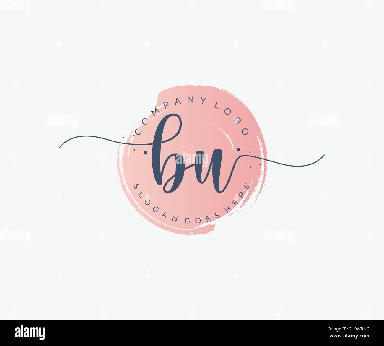 BU feminine logo. Usable for Nature, Salon, Spa, Cosmetic and Beauty ...