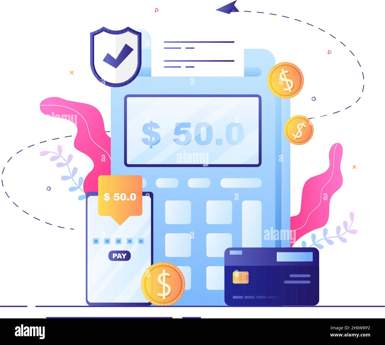 E banking Stock Vector Images - Alamy