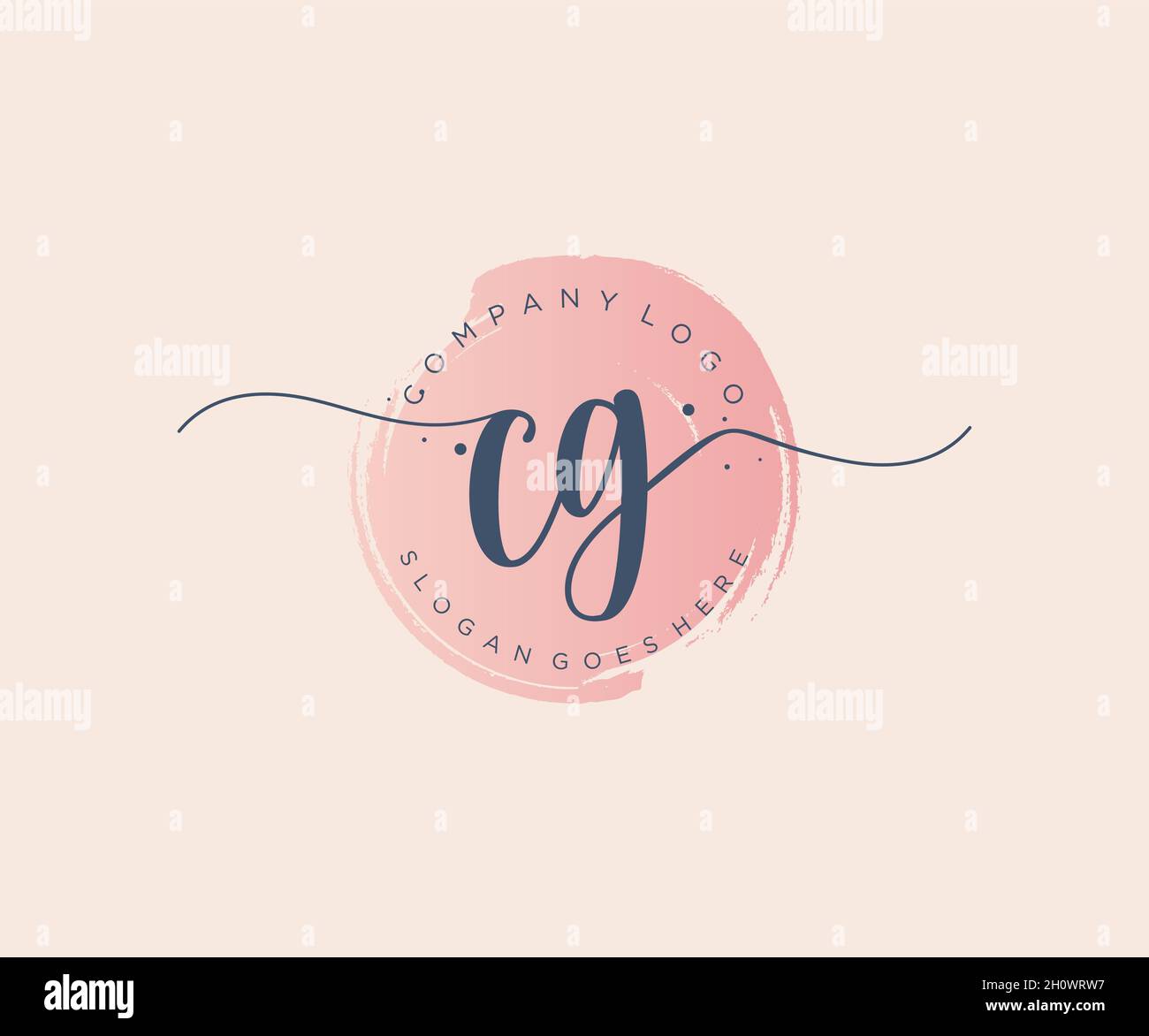 CG feminine logo. Usable for Nature, Salon, Spa, Cosmetic and Beauty ...