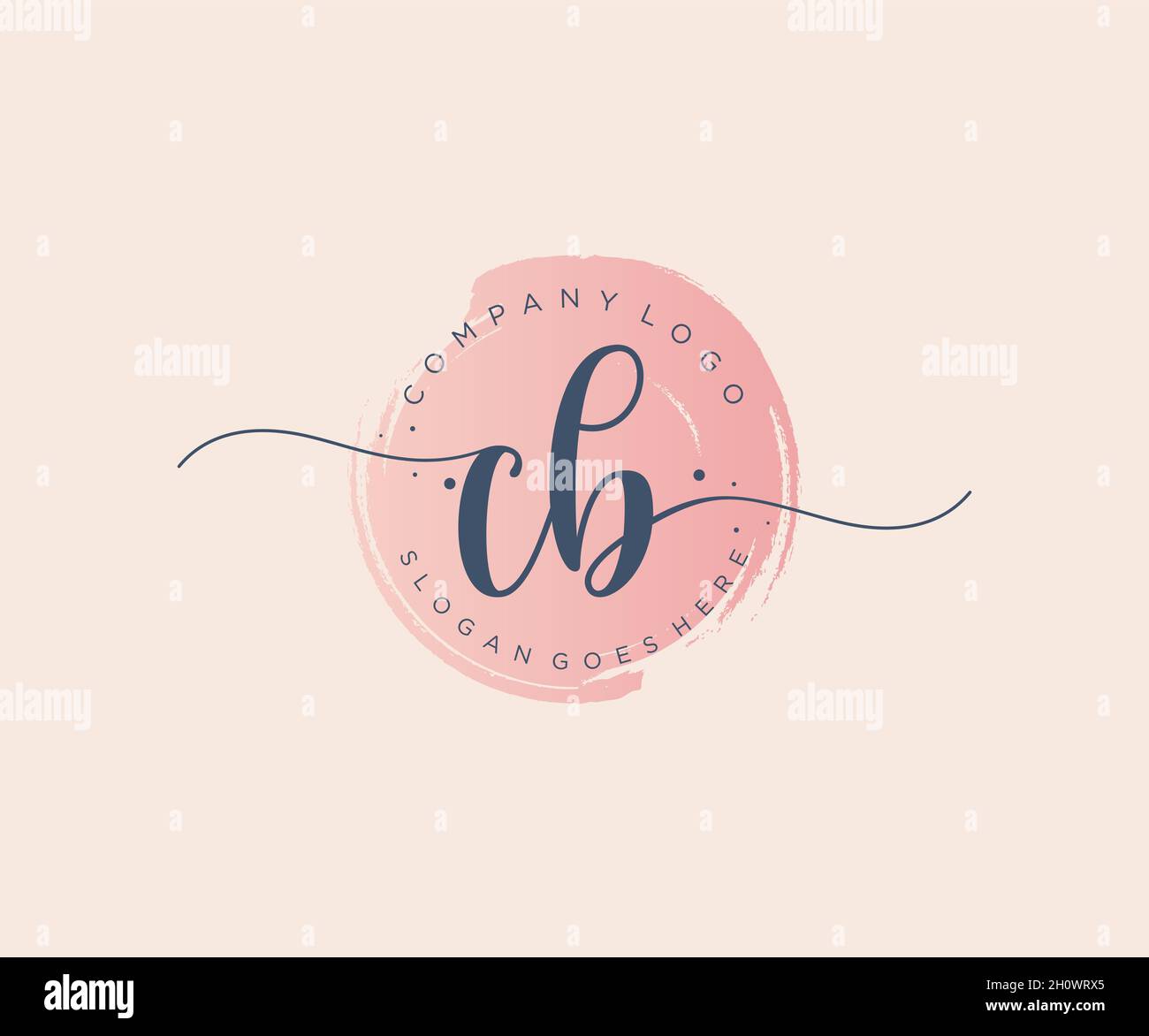 CB feminine logo. Usable for Nature, Salon, Spa, Cosmetic and Beauty ...
