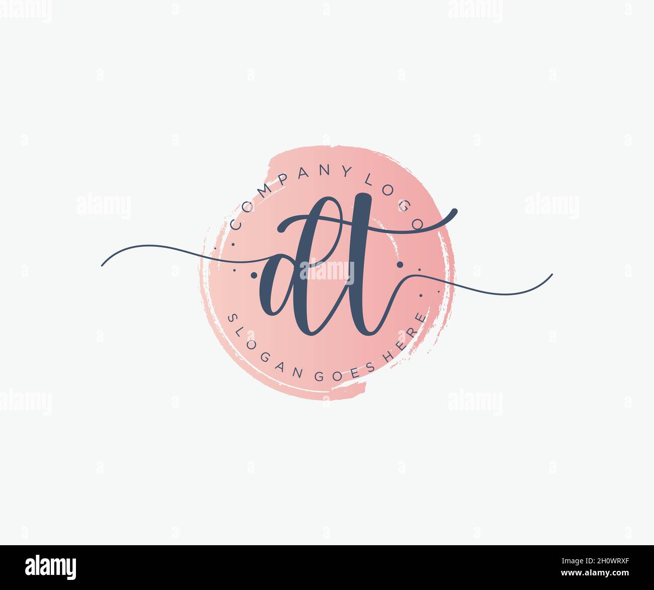 DT feminine logo. Usable for Nature, Salon, Spa, Cosmetic and Beauty ...