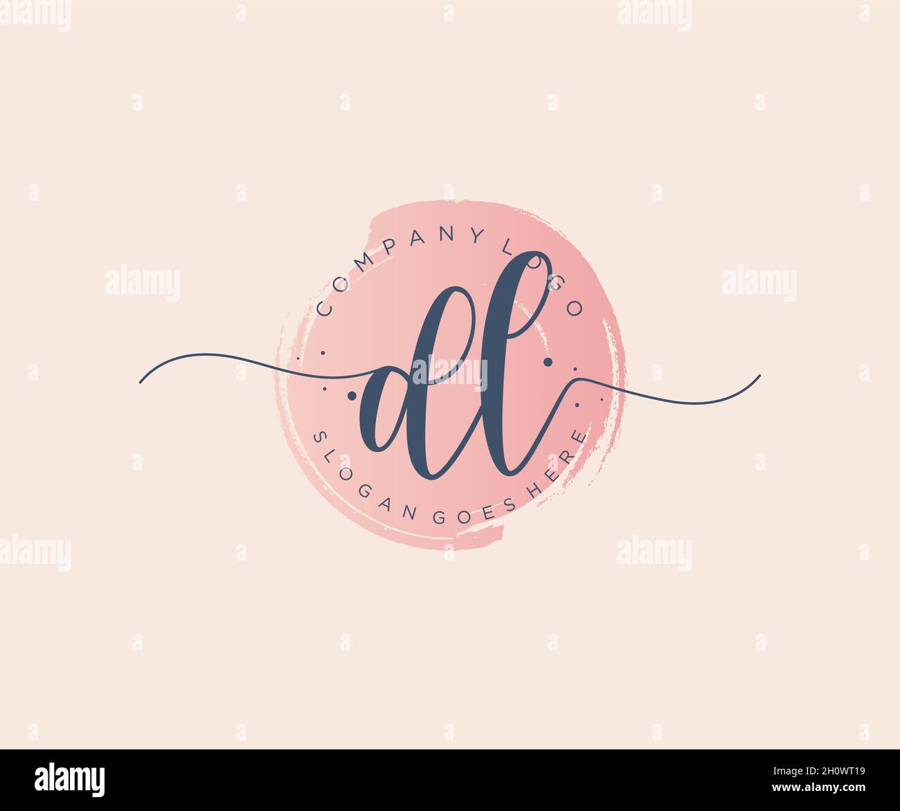 DL feminine logo. Usable for Nature, Salon, Spa, Cosmetic and Beauty ...