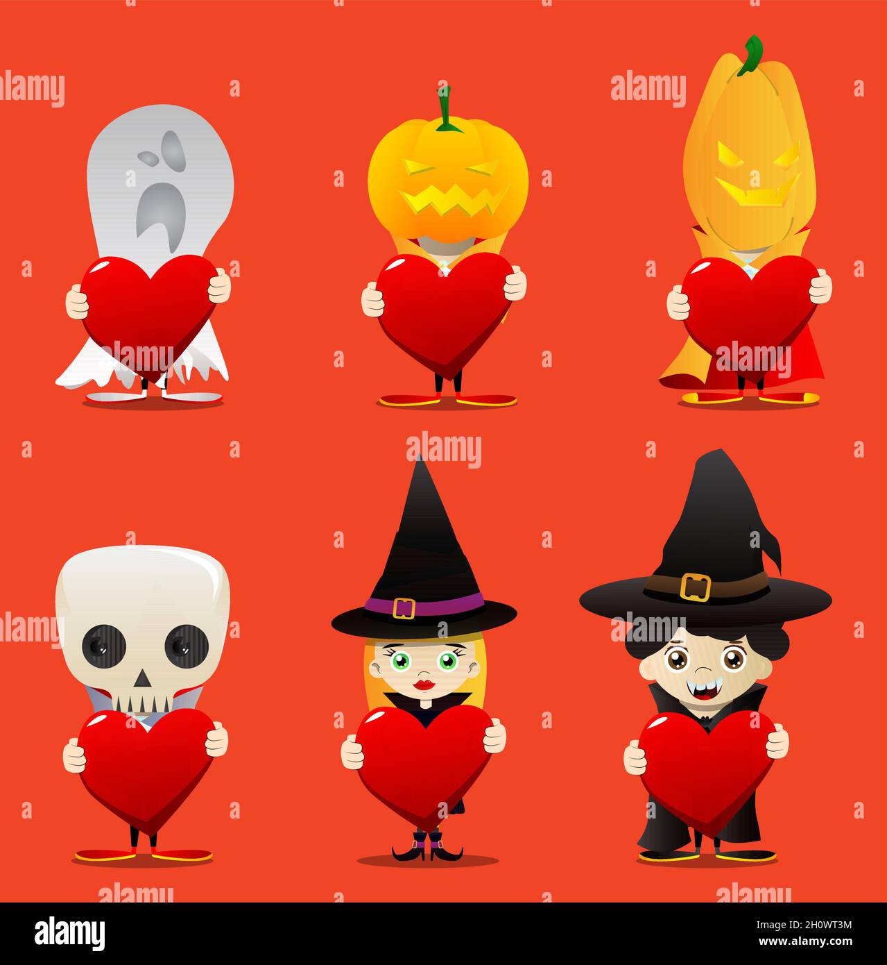 Kids Trick Or Treating Clipart Heart