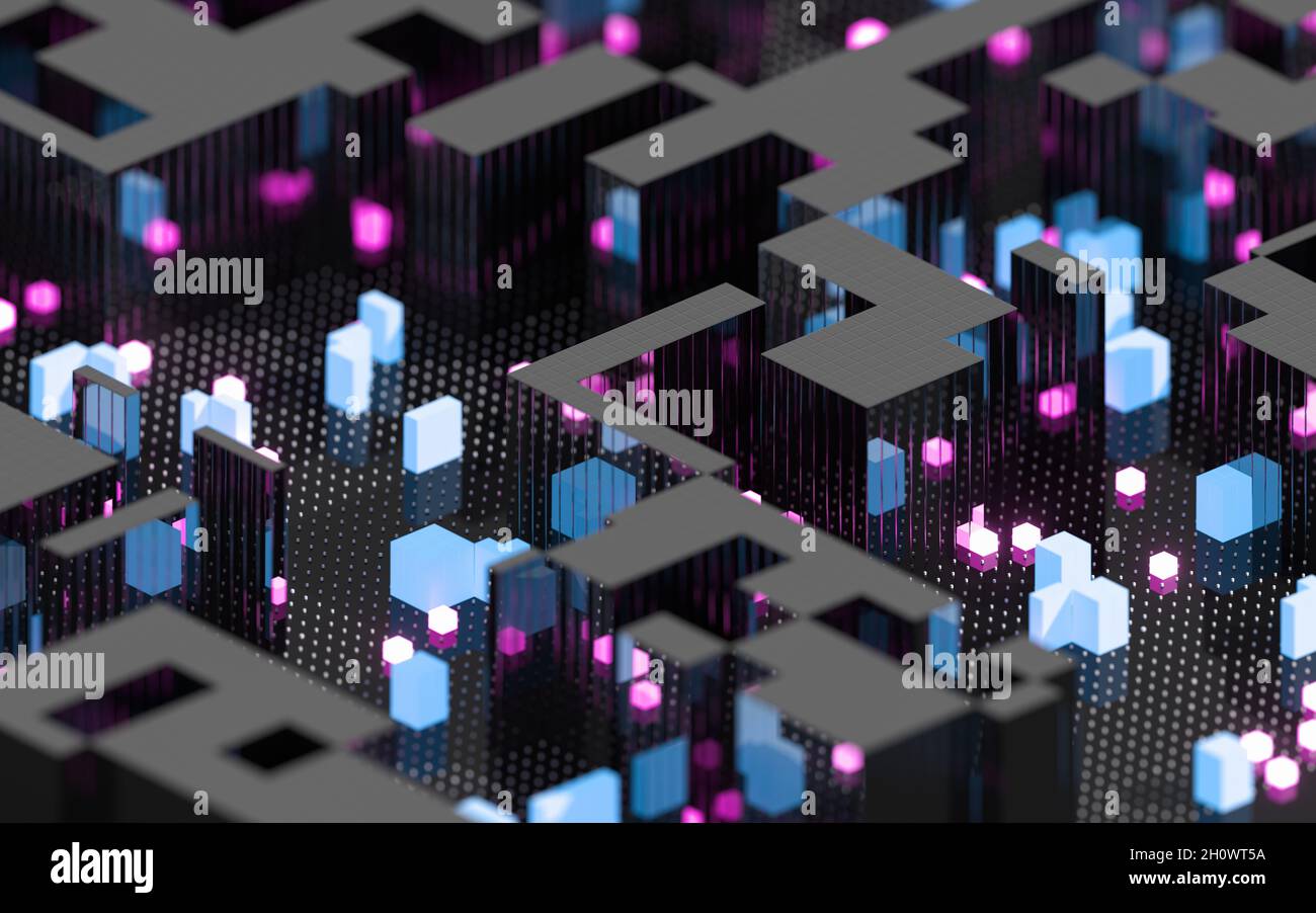 Cubes abstract geometries 3d hi-res stock photography and images - Alamy