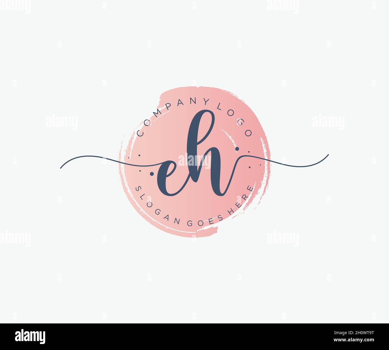 EH feminine logo. Usable for Nature, Salon, Spa, Cosmetic and Beauty ...