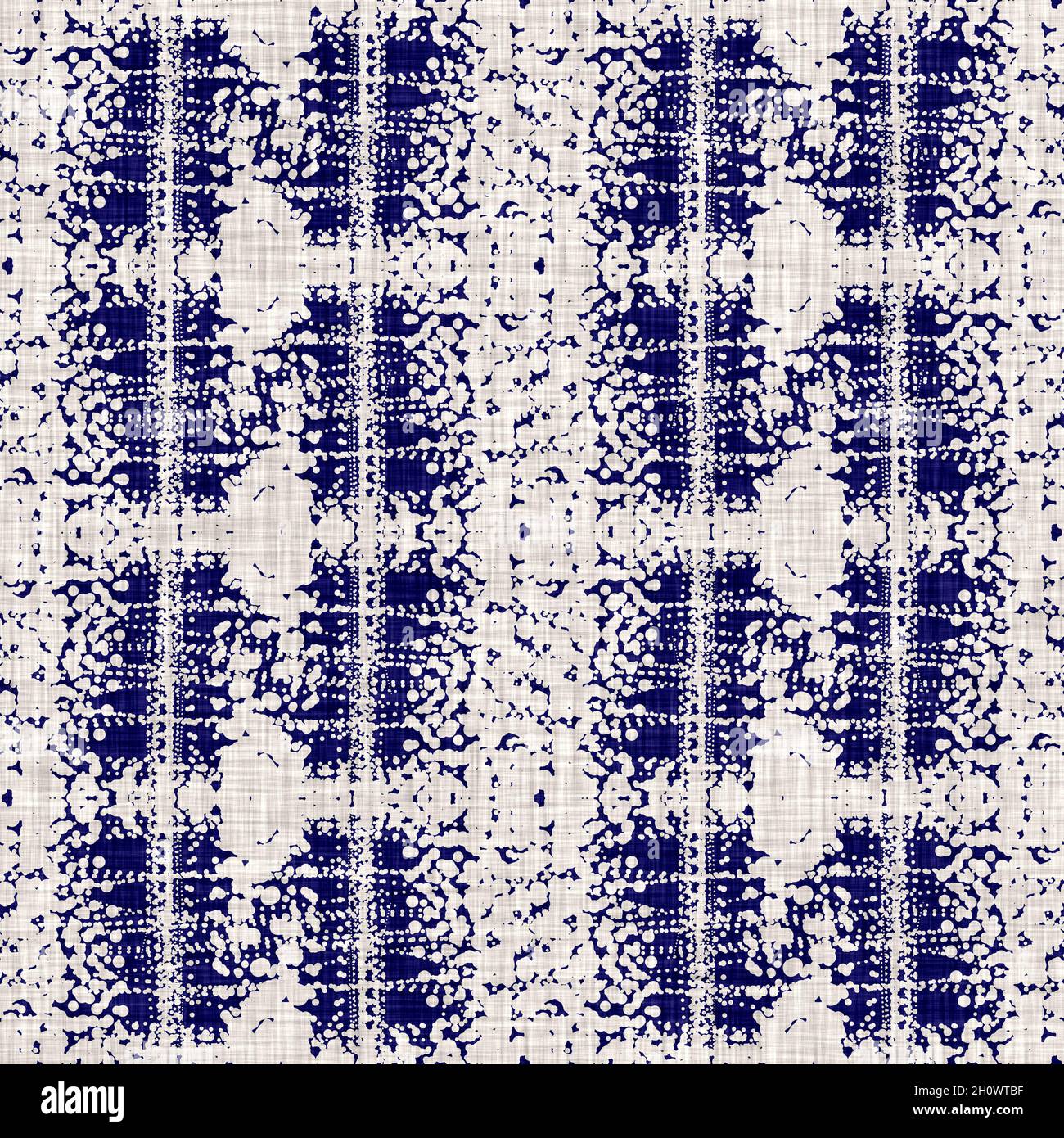 Seamless indigo washed stripe texture. Blue woven boro linen cotton ...